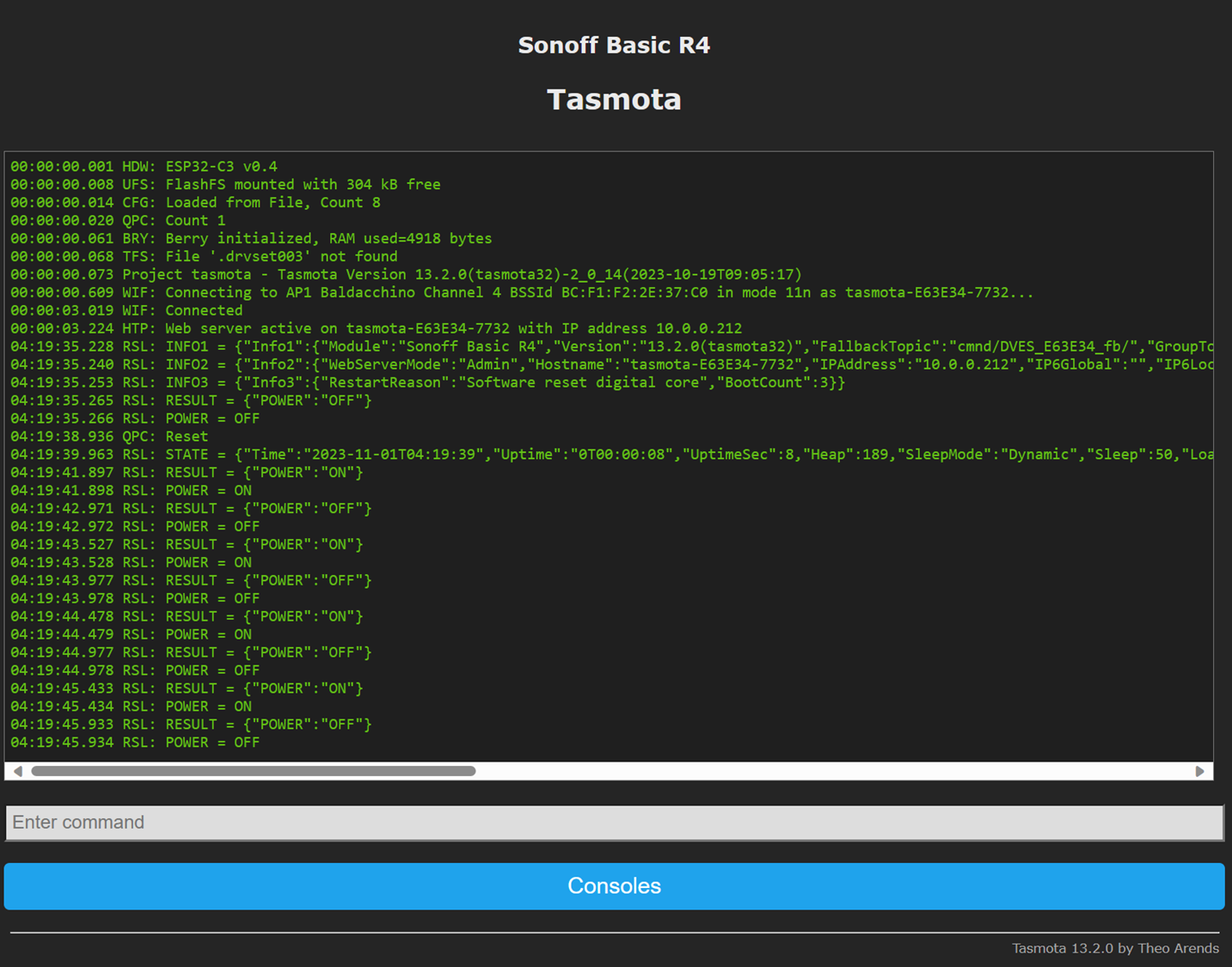 Flashing Tasmota On A Sonoff Basic R4 And Configuring For Home Assistant