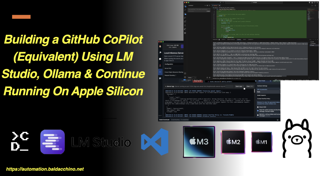 Building a GitHub CoPilot (Equivalent) Using LM Studio, Ollama & Continue Running On Apple ...