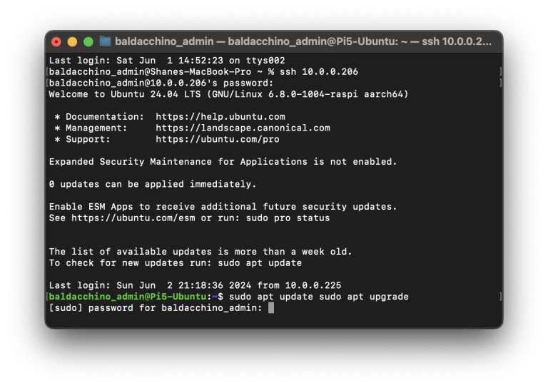 Installing TvHead End On a Raspberry Pi5 with Ubuntu 24.04 LTS – Baldacchino Automation