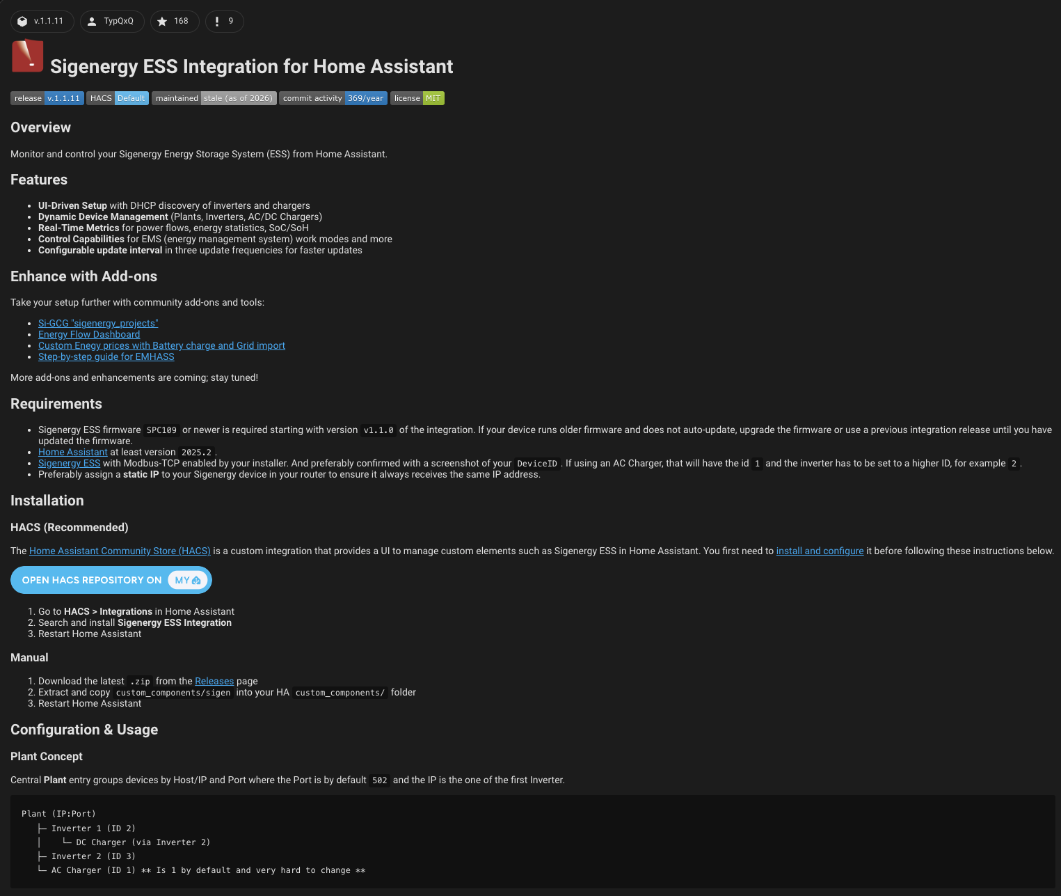Integrating SigEnergy SigenStor Into Home Assistant Using Modbus – Baldacchino Automation